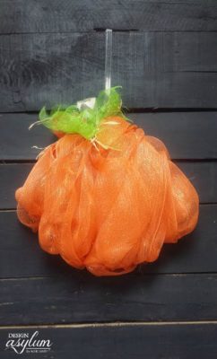 How To Make a Deco Mesh Pumpkin Wreath - Design Asylum Blog | by Kellie ...